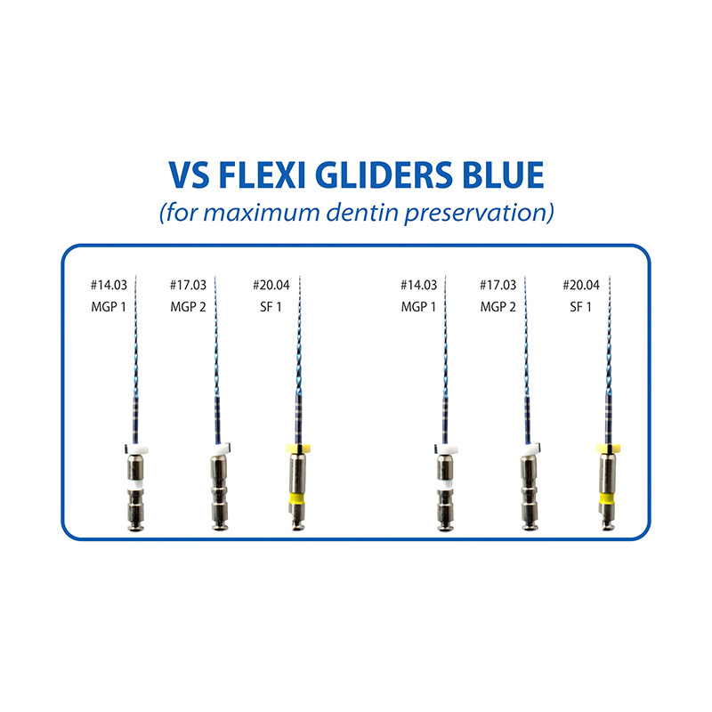 Endo files sequence GLIDERS BLUE Valdental by Rogin - WamKey.com